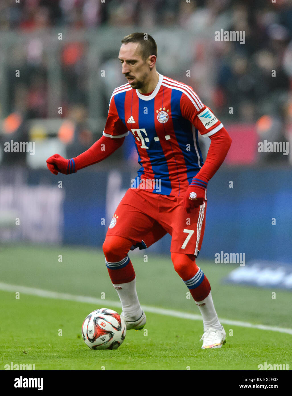 Munich, Germany. 14th Feb, 2015. Bayern Munich's Franck Ribery in ...
