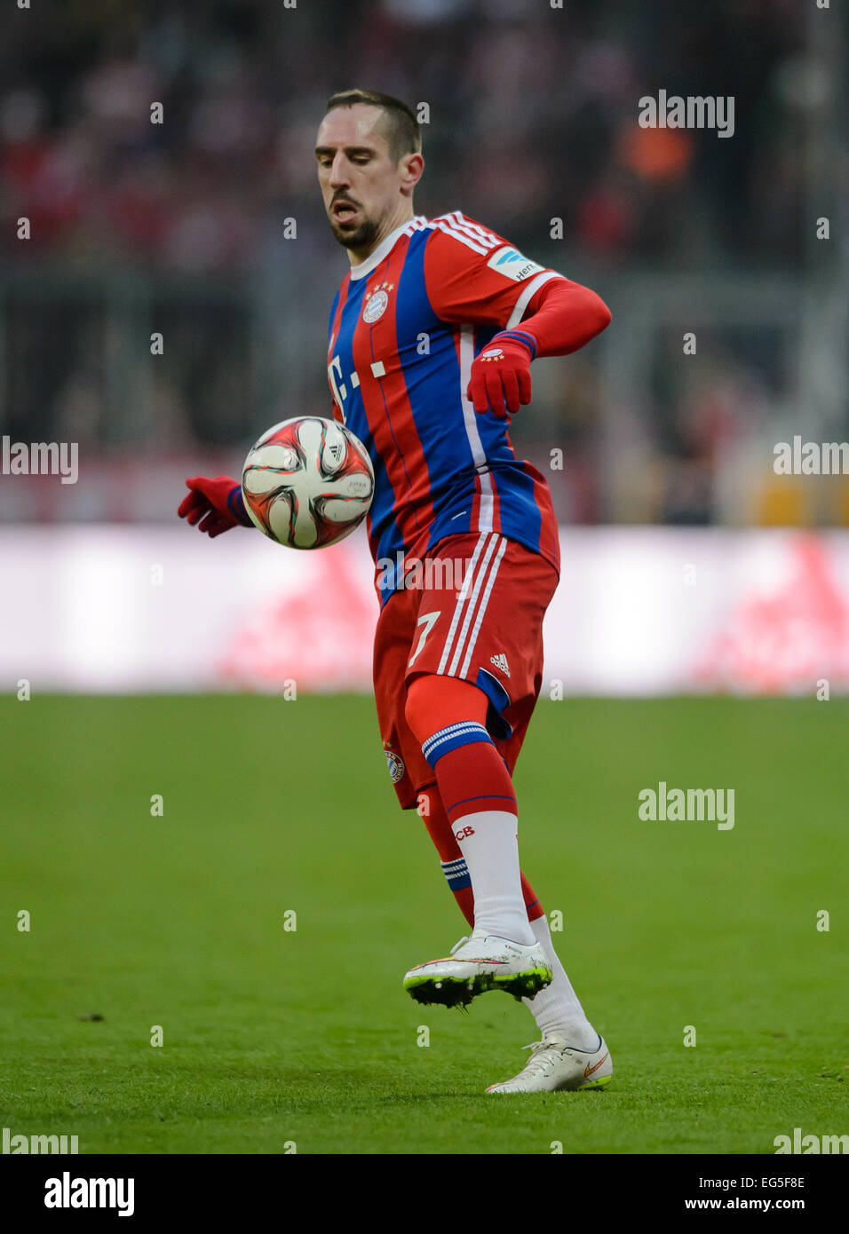 Munich, Germany. 14th Feb, 2015. Bayern Munich's Franck Ribery in ...