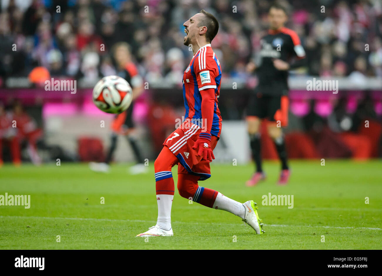 Munich, Germany. 14th Feb, 2015. Bayern Munich's Franck Ribery in ...