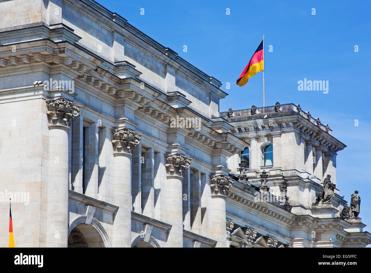The Reichstag building of the German parliament Bundestag in Berlin ...
