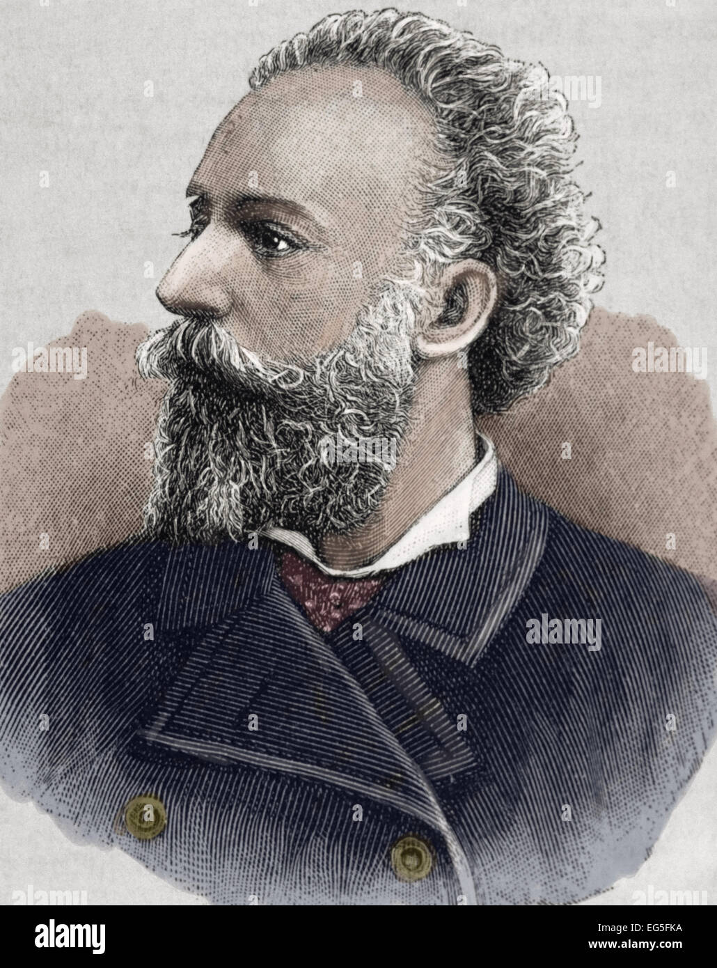 Holger Drachmann (1846-1908). Danish poet and dramatist. Figure of the ...