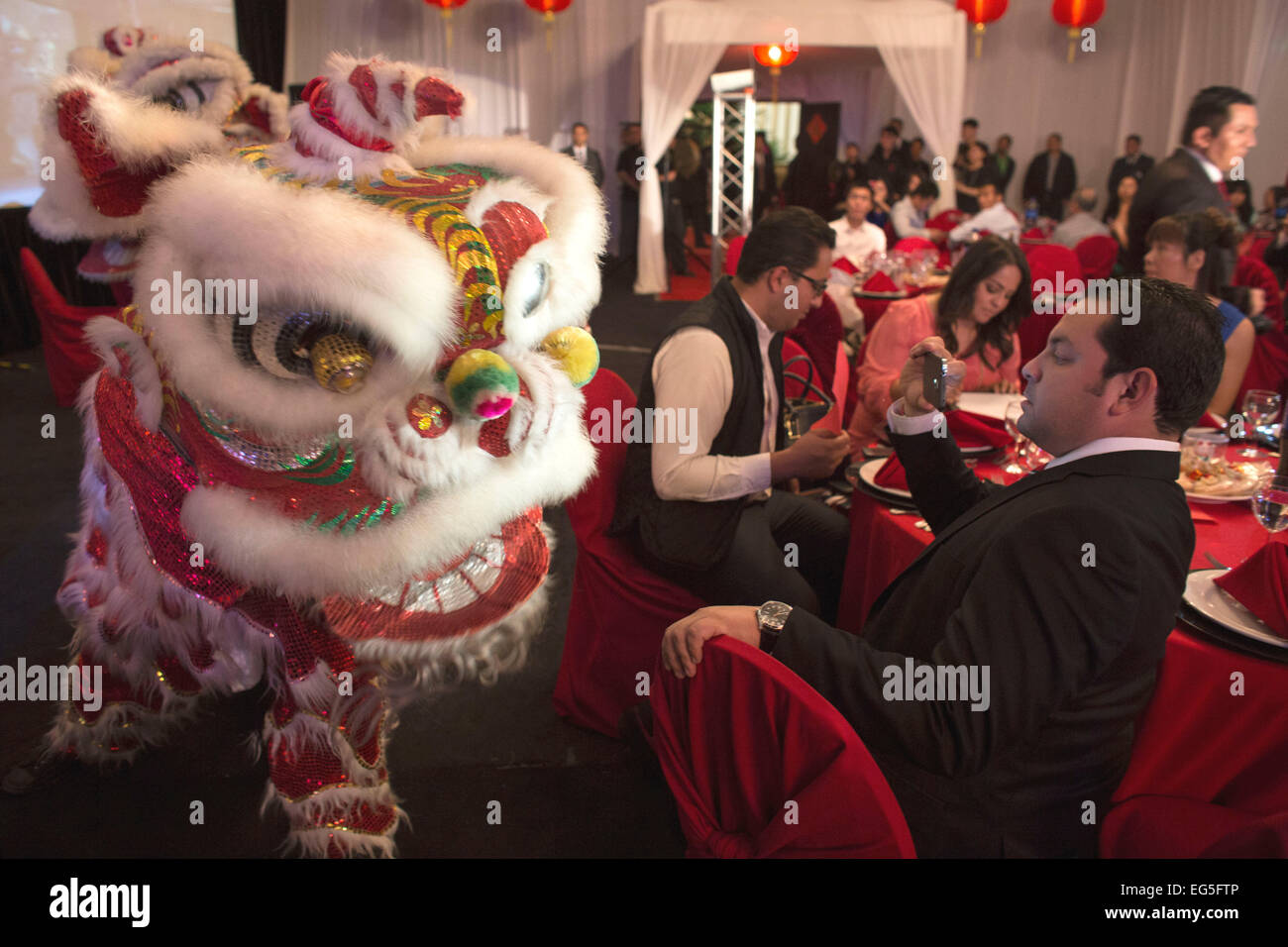 Tijuana, Mexican city of Tijuana. 16th Feb, 2015. A guest takes photos ...