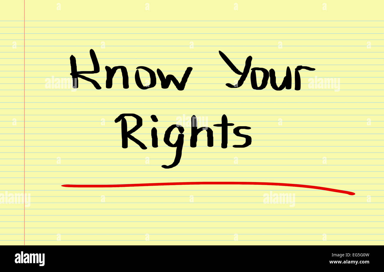 Know Your Rights Concept Stock Photo - Alamy