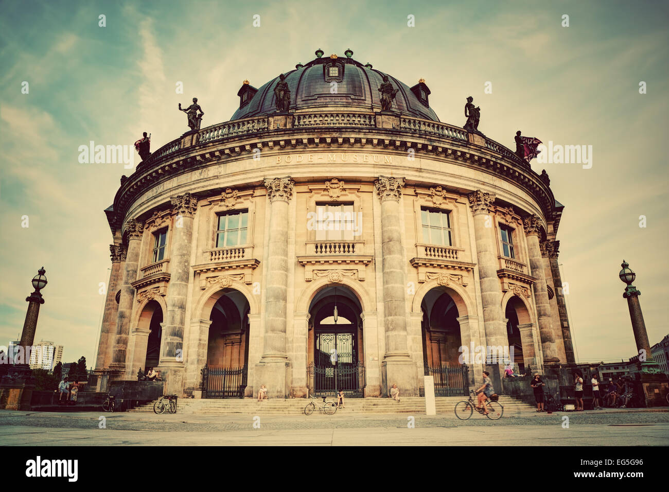The Bode Museum on the Museum Island in Berlin, Germany. Retro, vintage ...