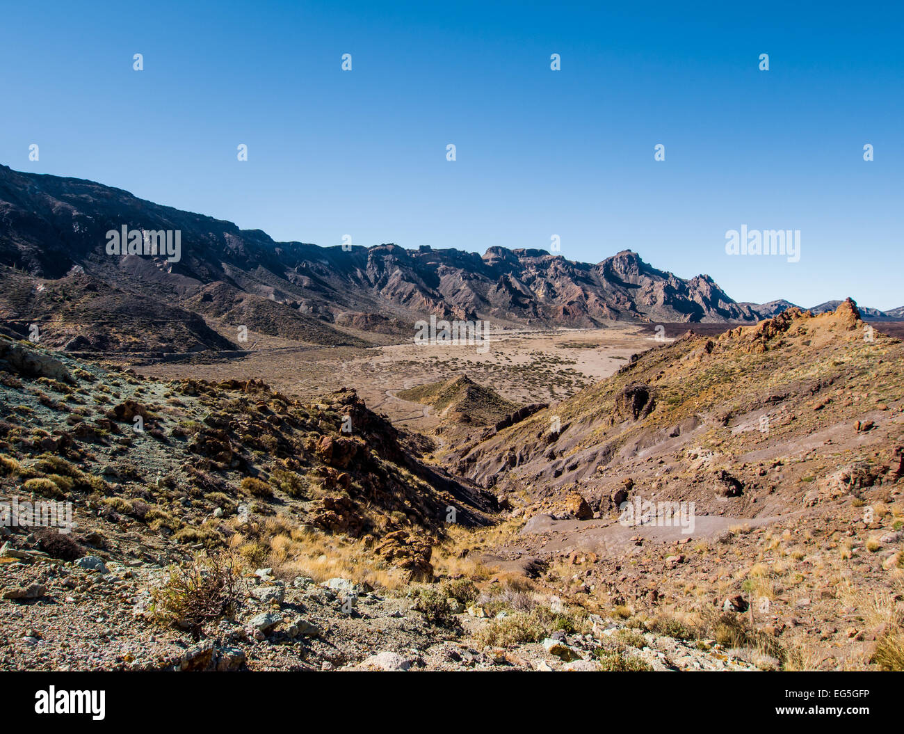 Desert landscape of Volcano Teide National Park Stock Photo - Alamy