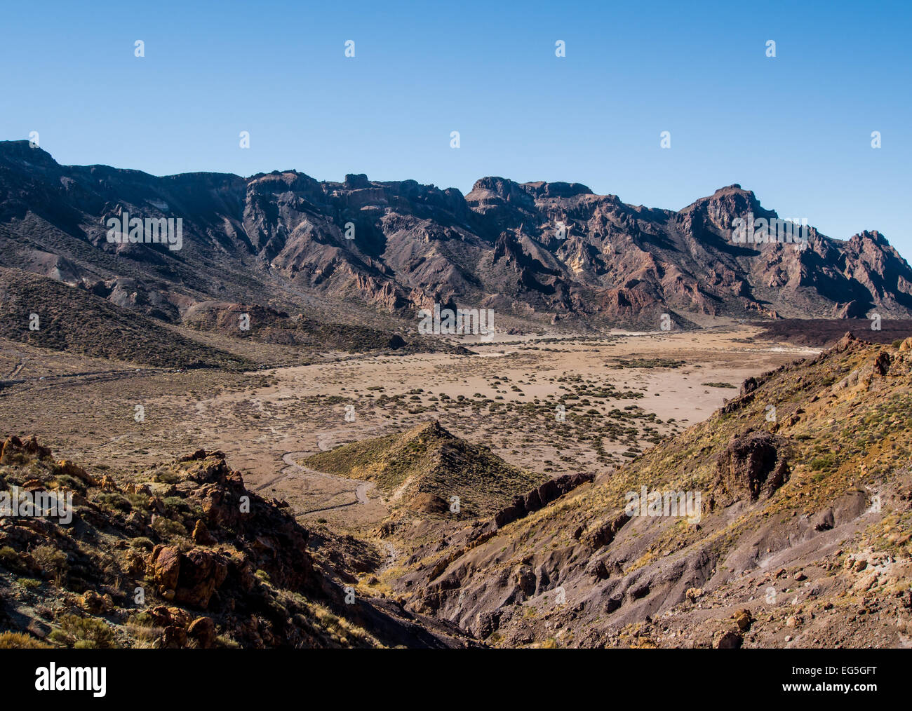 Desert landscape of Volcano Teide National Park Stock Photo - Alamy