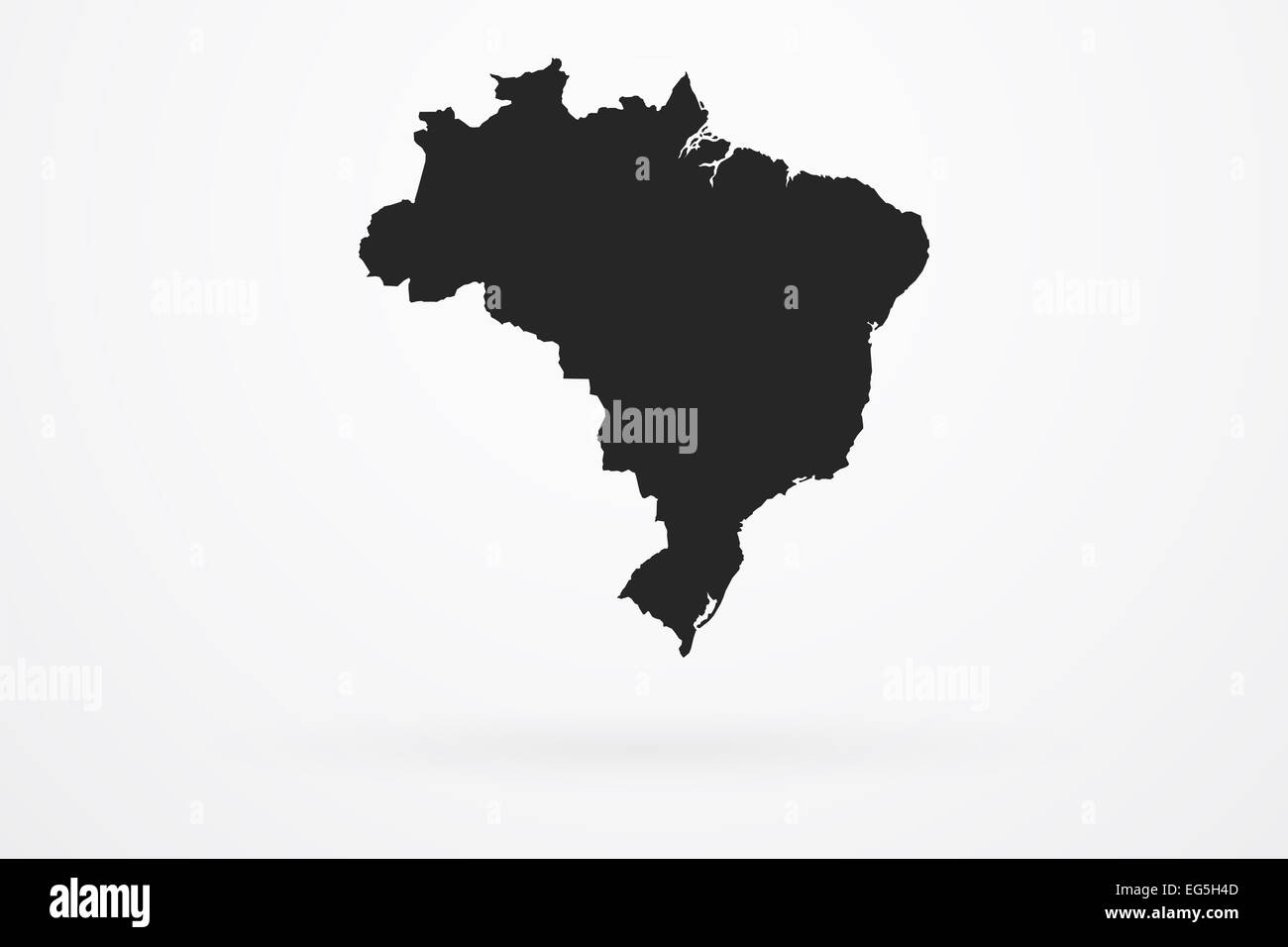 Brazil Country Vector Map Stock Photo - Alamy