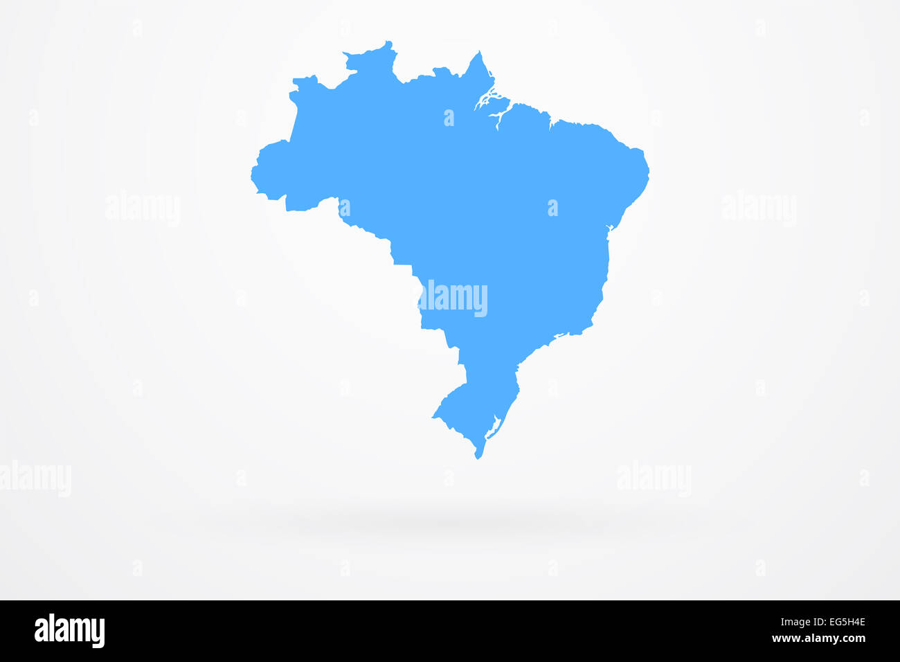 Brazil Country Vector Map Stock Photo - Alamy