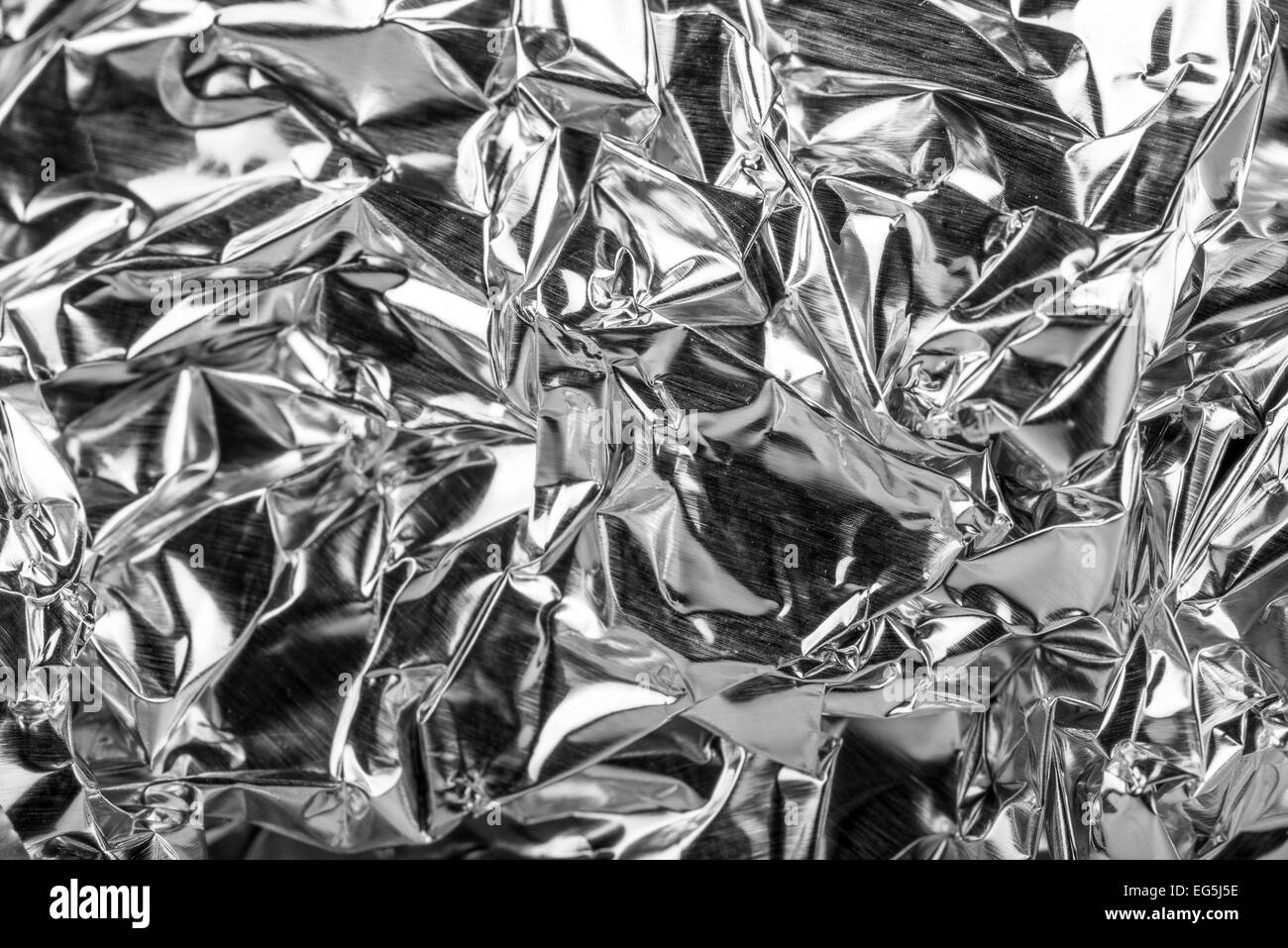 Full frame take of a sheet of crumpled aluminum foil Stock Photo - Alamy