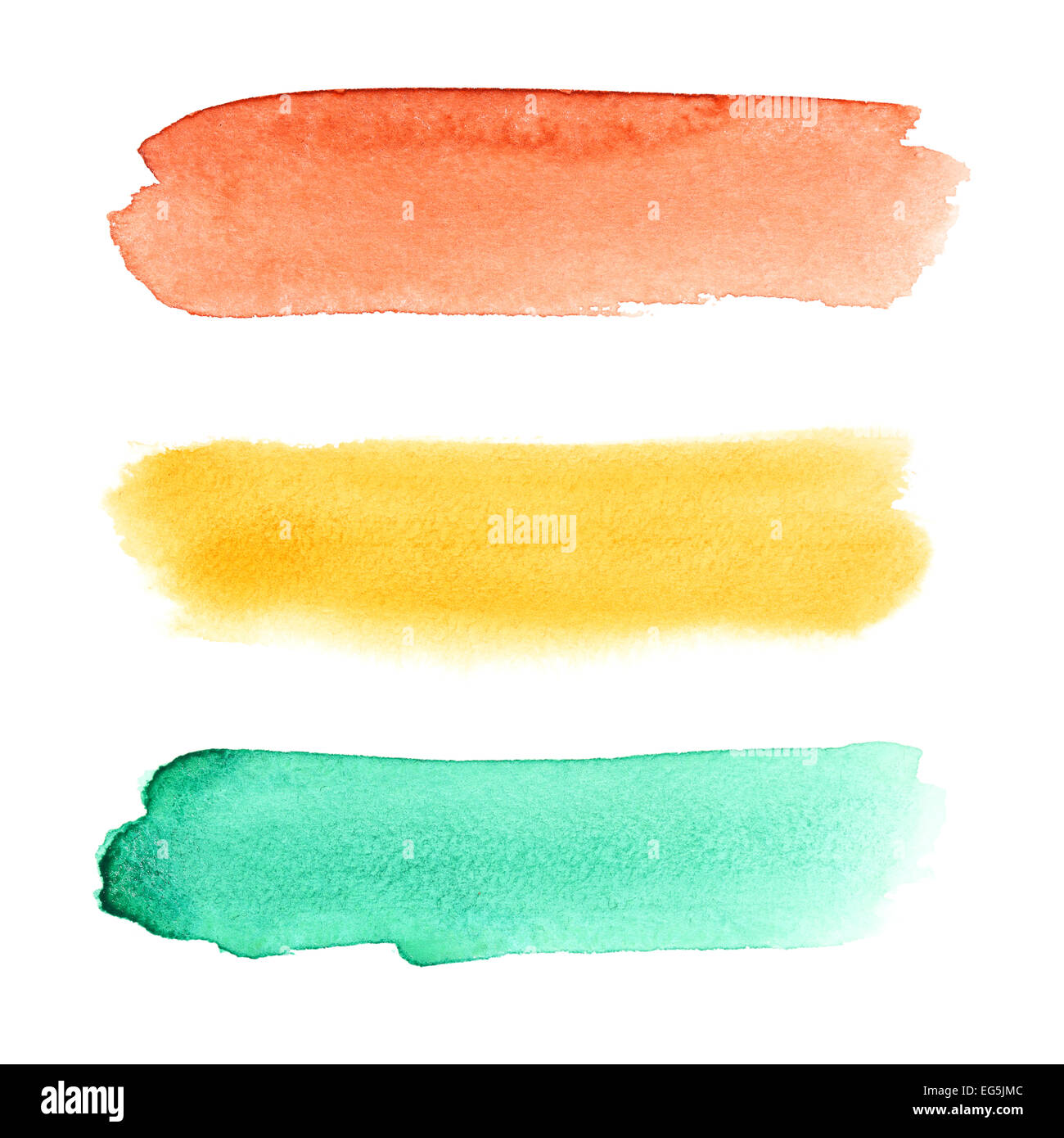 Colorful watercolor brush strokes Stock Photo - Alamy