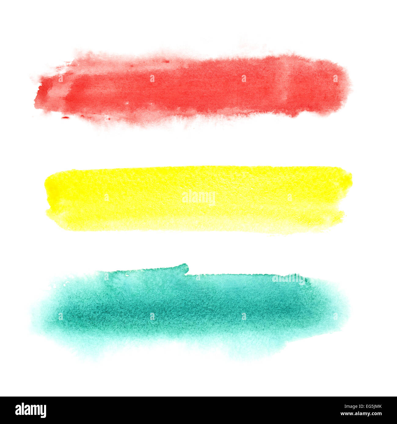 Colorful watercolor brush strokes Stock Photo - Alamy