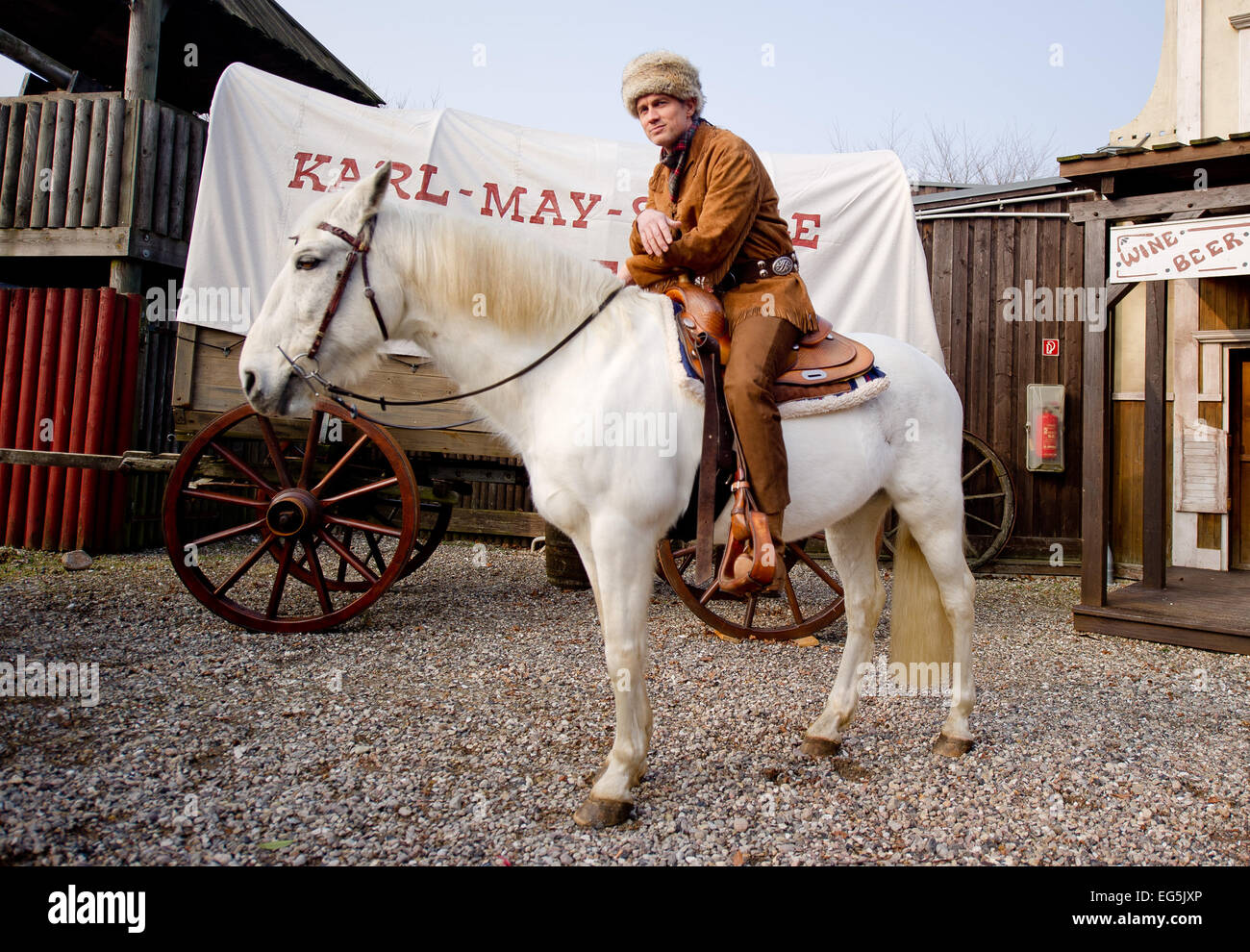 Bad Segeberg, Germany. 17th Feb, 2015. Actor Ralf Bauer als Trapper Old ...