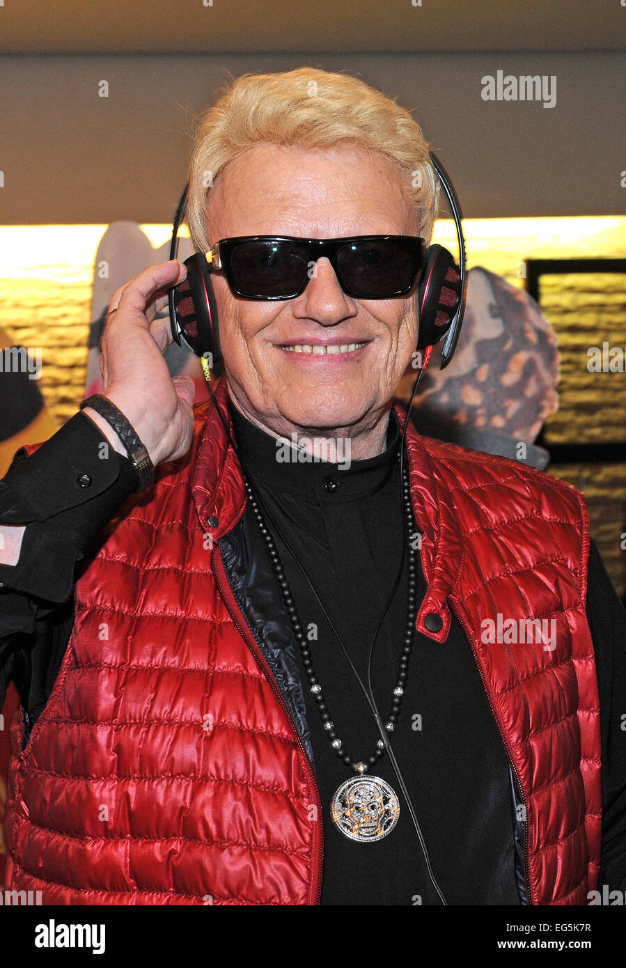 Munich, Germany. 17th Feb, 2015. Heino records the 80's hit 'Like Ice ...