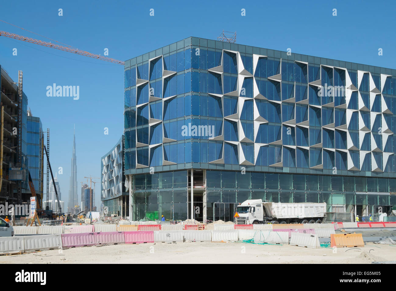 Construction site at new Dubai Design District (d3) in Dubai United ...