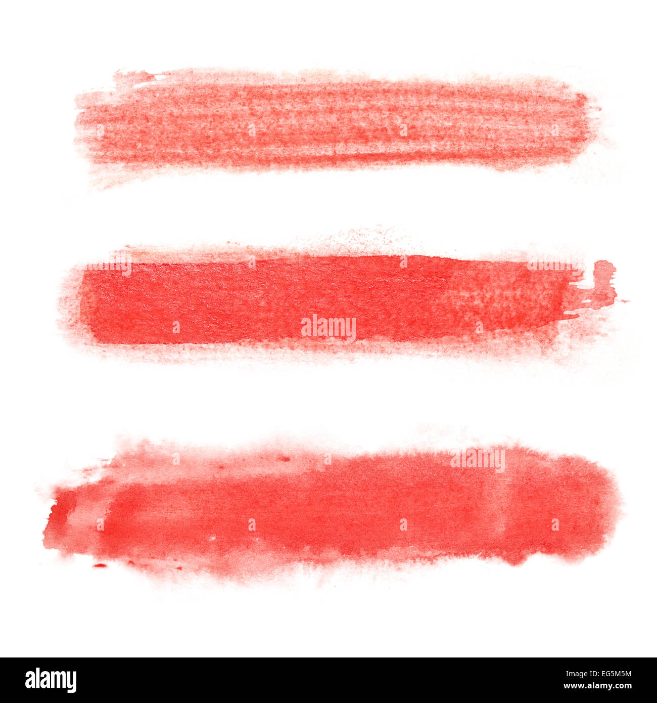 Red watercolor brush strokes Stock Photo - Alamy