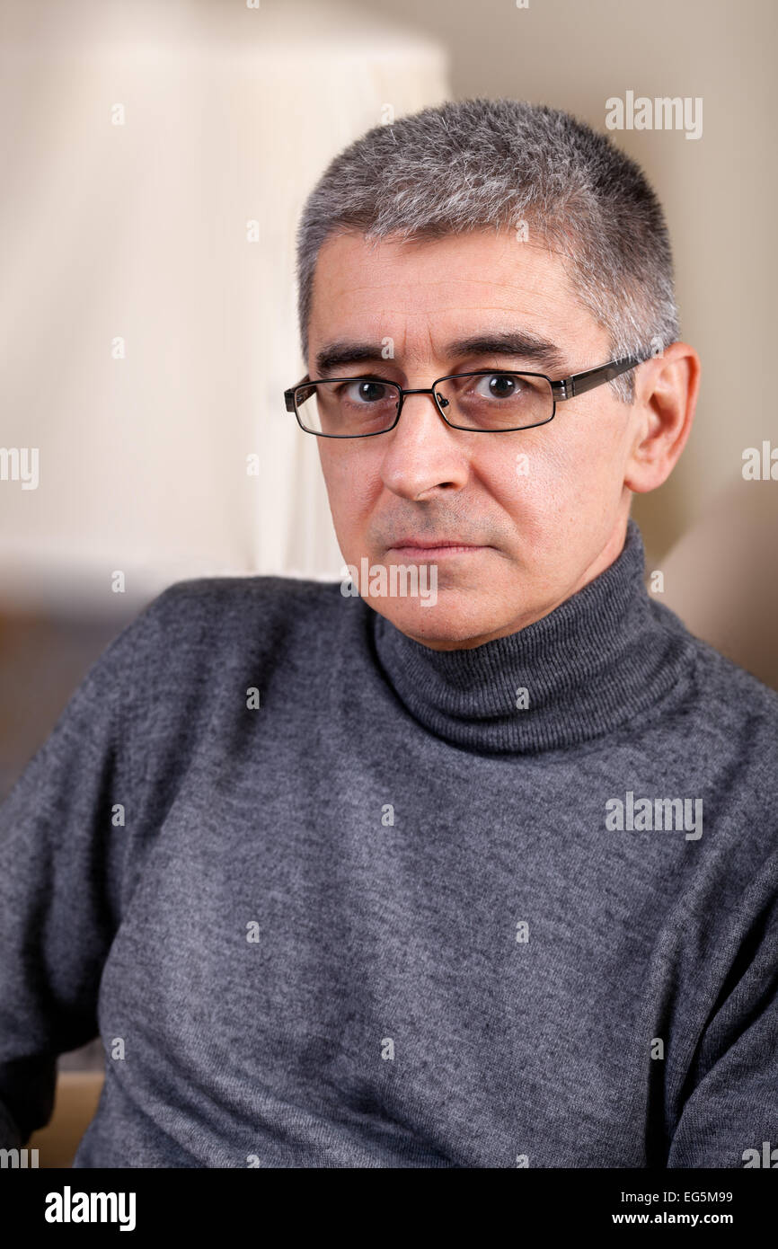 Portrait Of Middle Aged Man Stock Photo - Alamy