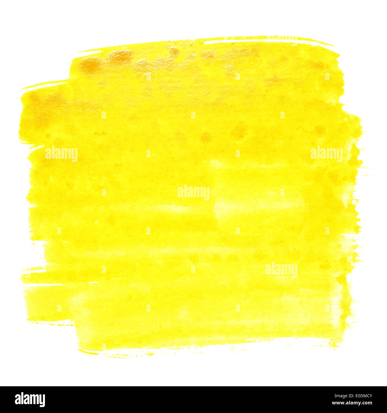 Yellow watercolor brush strokes - space for your own text Stock Photo ...