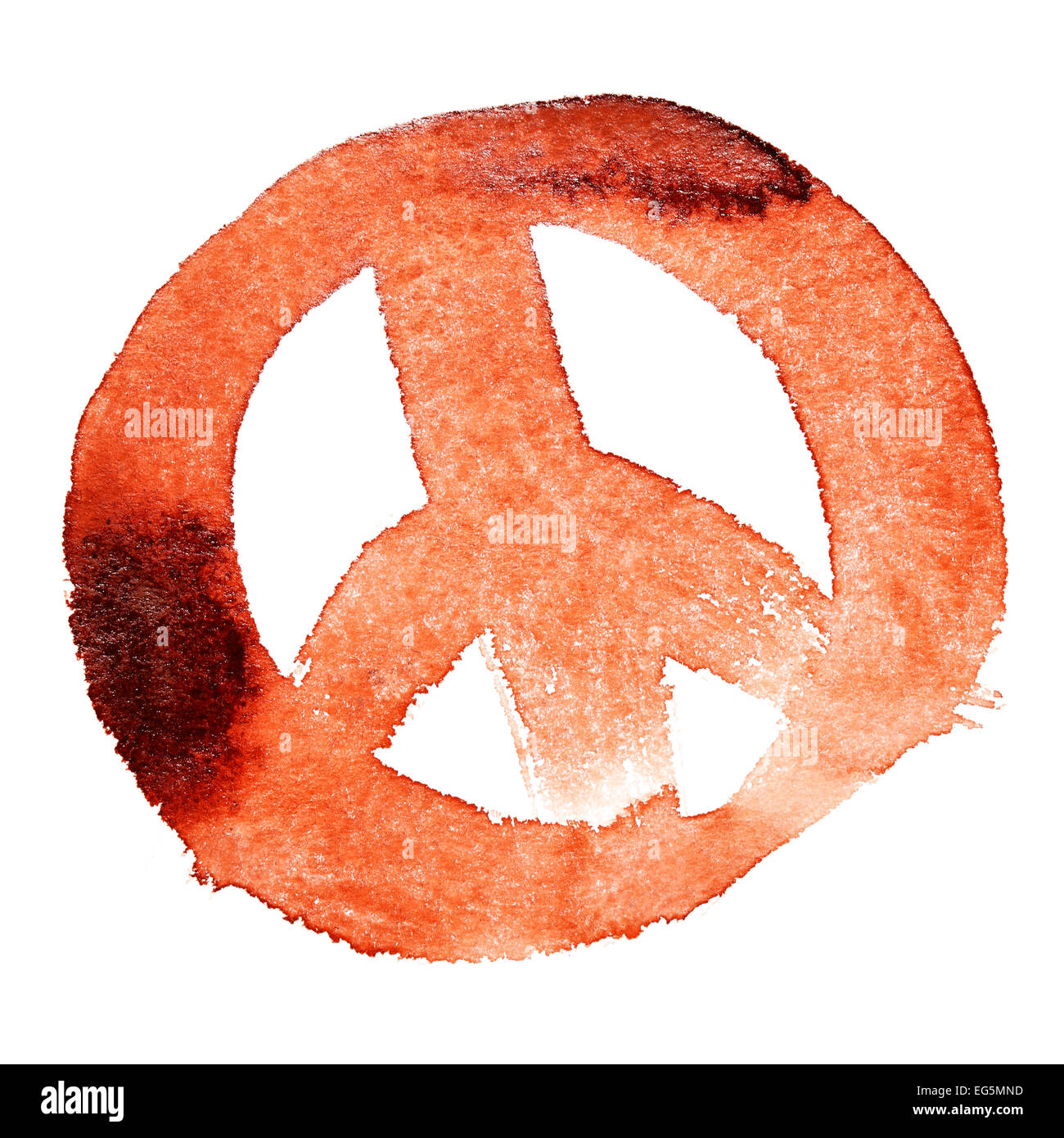Red peace sign isolated over the white background Stock Photo - Alamy
