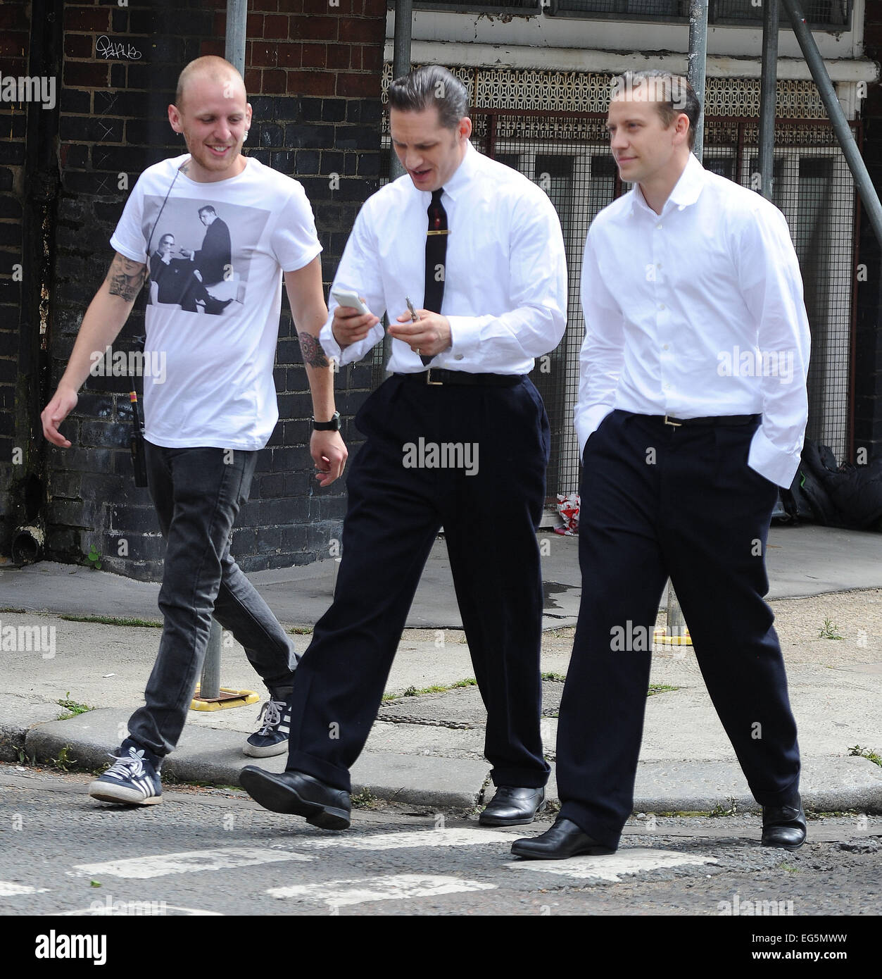 Filming takes place on the set of upcoming Kray Twins biopic 'Legend ...