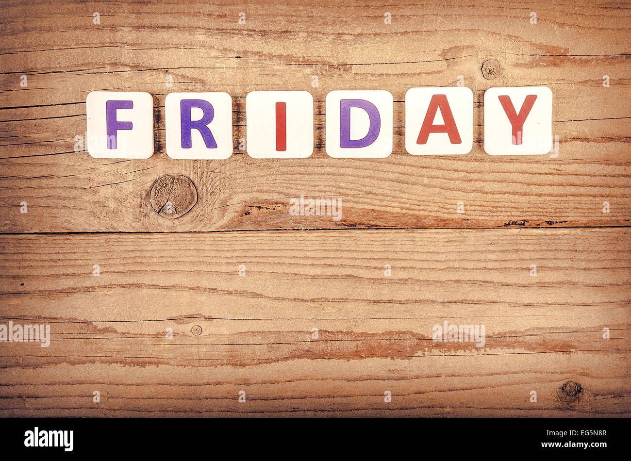 The word FRIDAY Stock Photo - Alamy