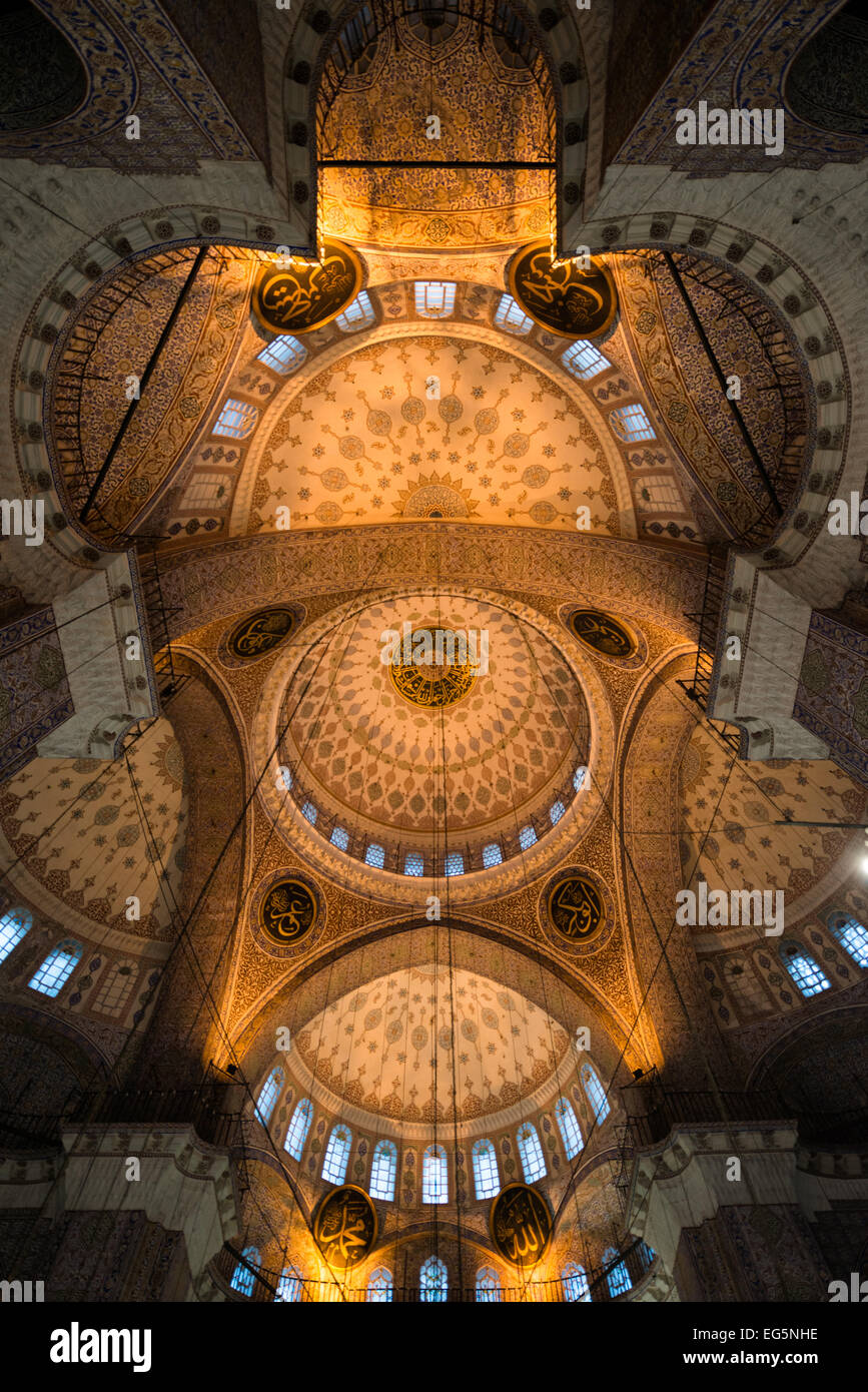 Yeni Camii New Mosque Interior Dome Istanbul // ISTANBUL, Turkey — The ...