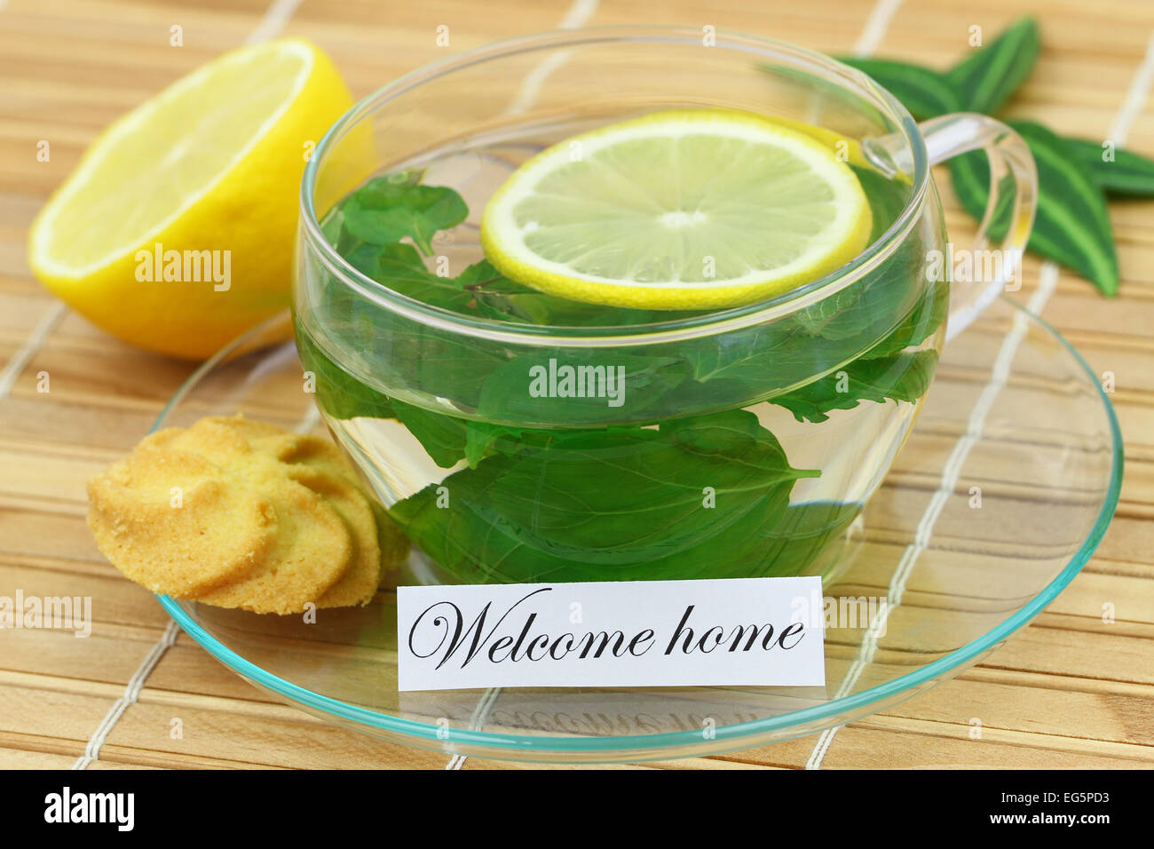 Welcome card cup of tea hi-res stock photography and images - Alamy