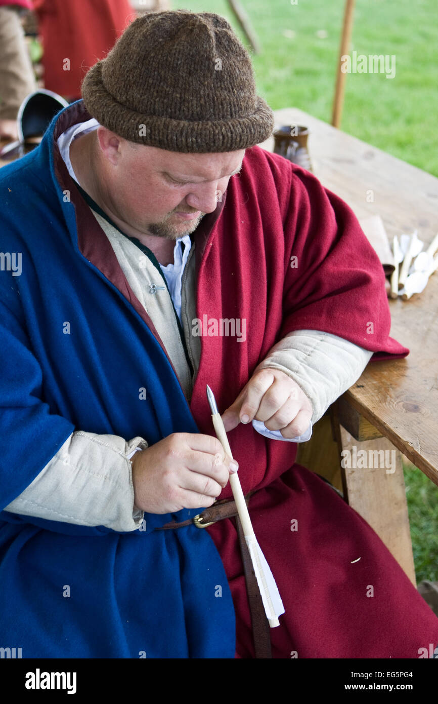 Medieval maker of crossbow bolts here with 3 feather flights or ...