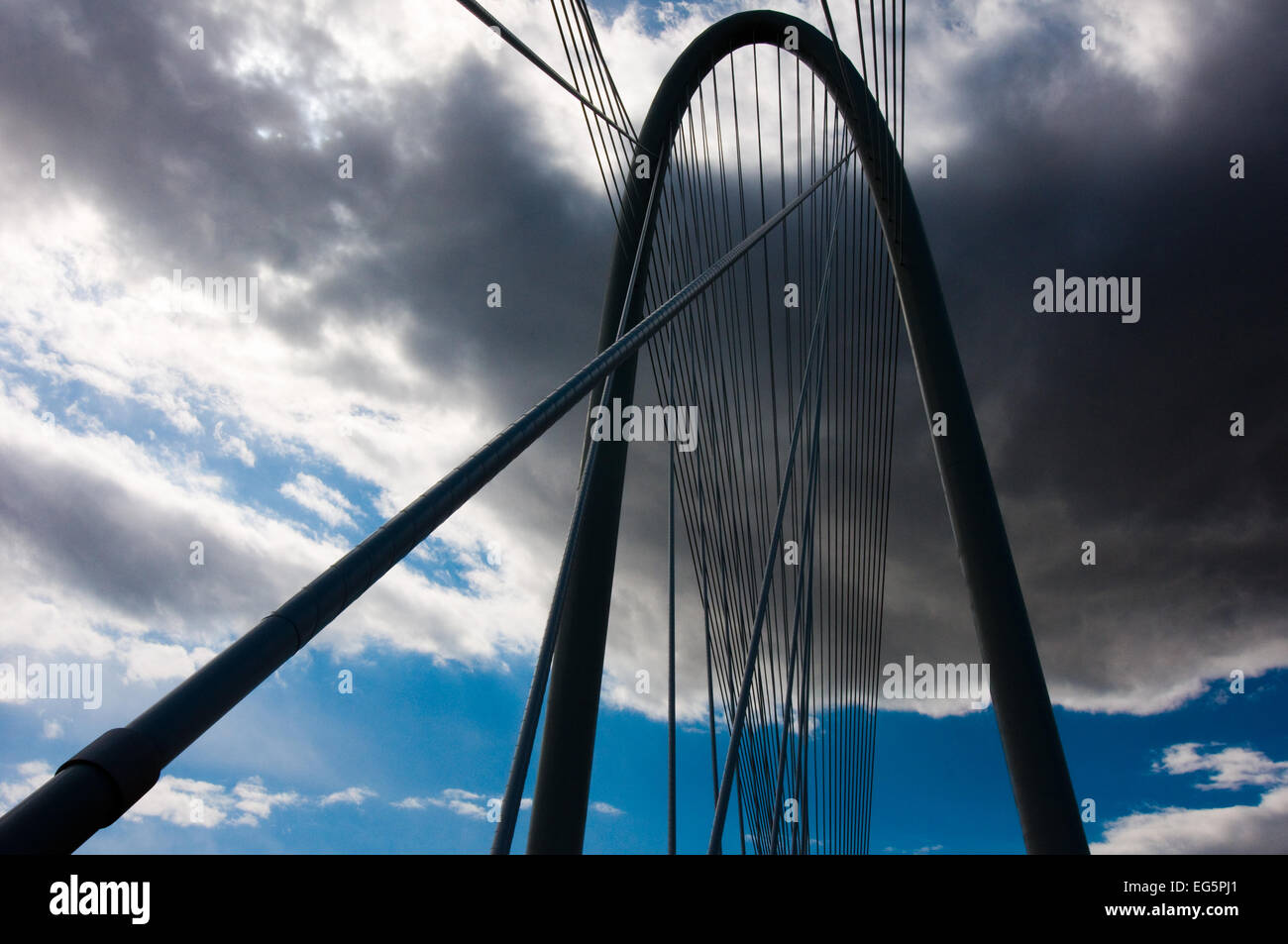 Margaret Hunt Hill Bridge over the Trinity River in Dallas, Texas Stock ...