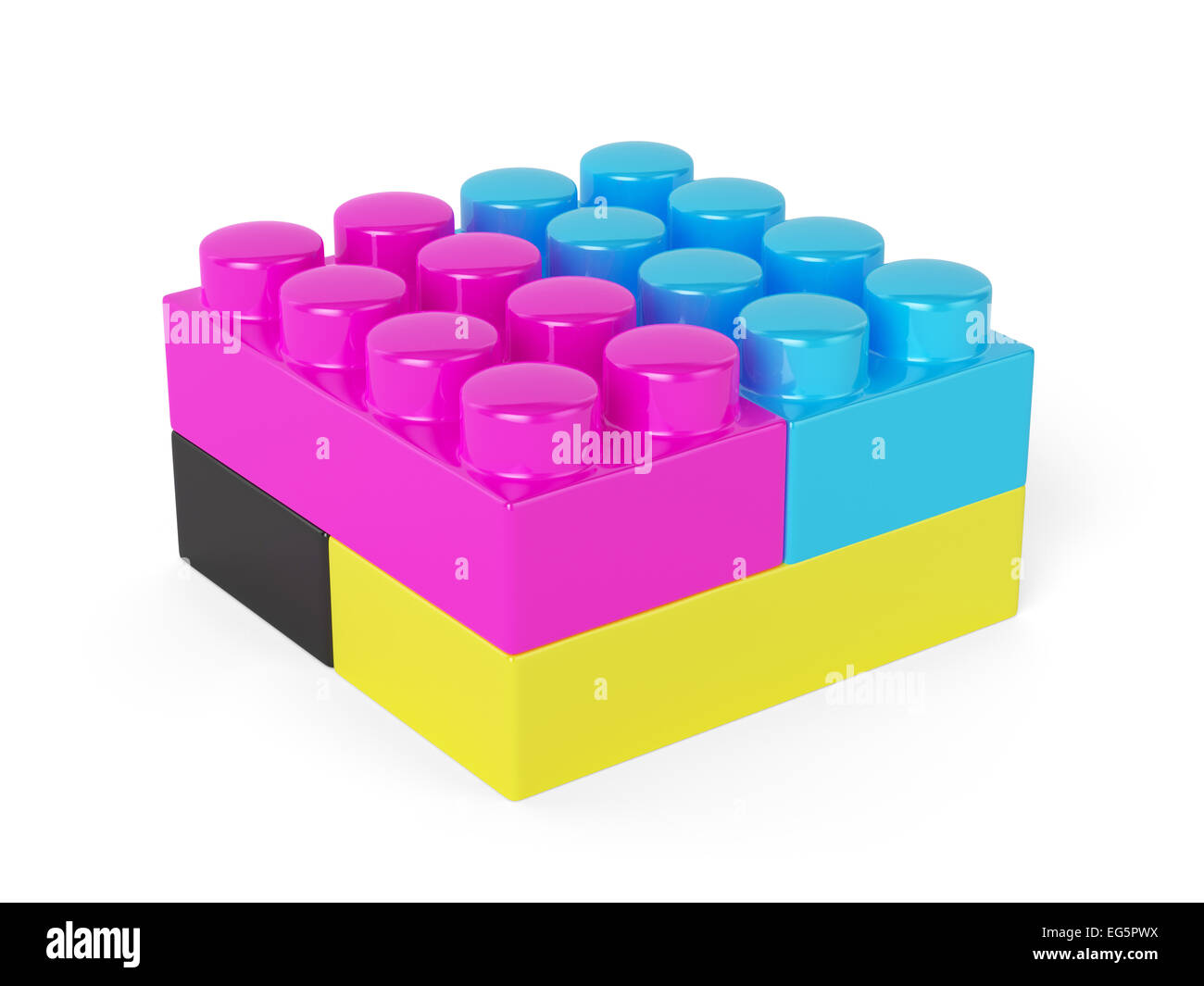 CMYK block concept isolated on white background Stock Photo - Alamy