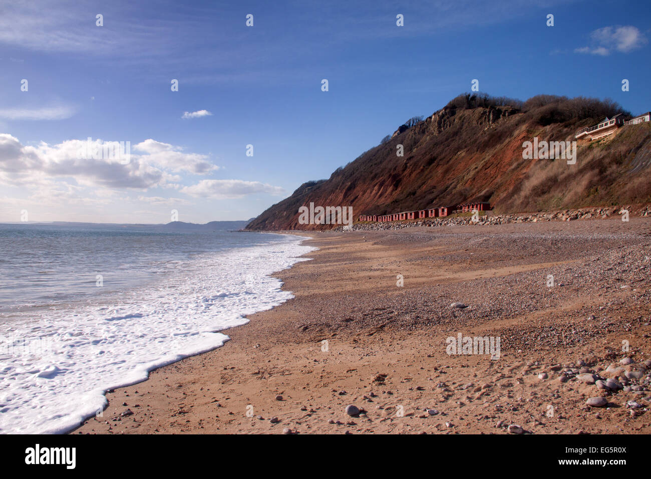 The beach, cliffs and shore line at Branscombe, Devon Stock Photo - Alamy