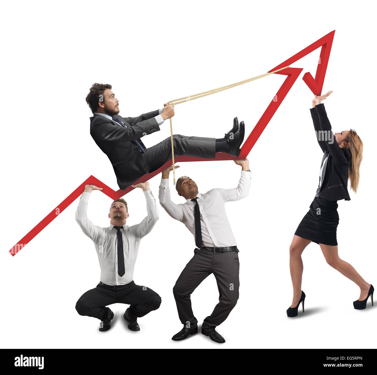 Business team support Stock Photo - Alamy