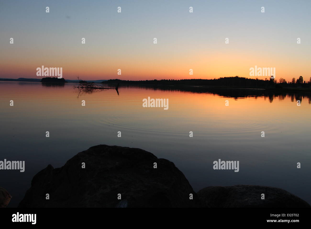 Sunset an late evening in Piteå, Sweden Stock Photo - Alamy