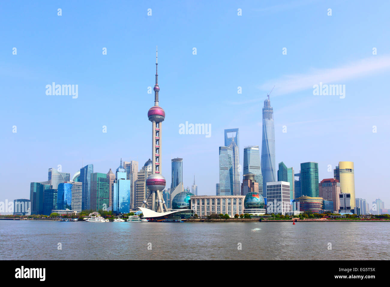 Panoramic view of Shanghai skyline, China Stock Photo - Alamy
