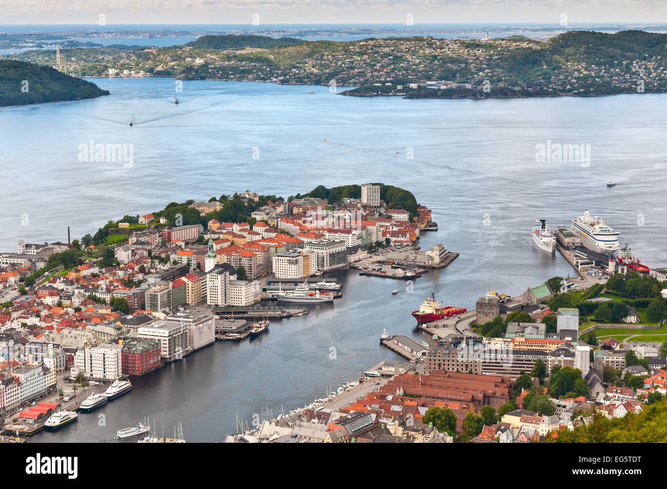 Aerial view bergen hi-res stock photography and images - Alamy