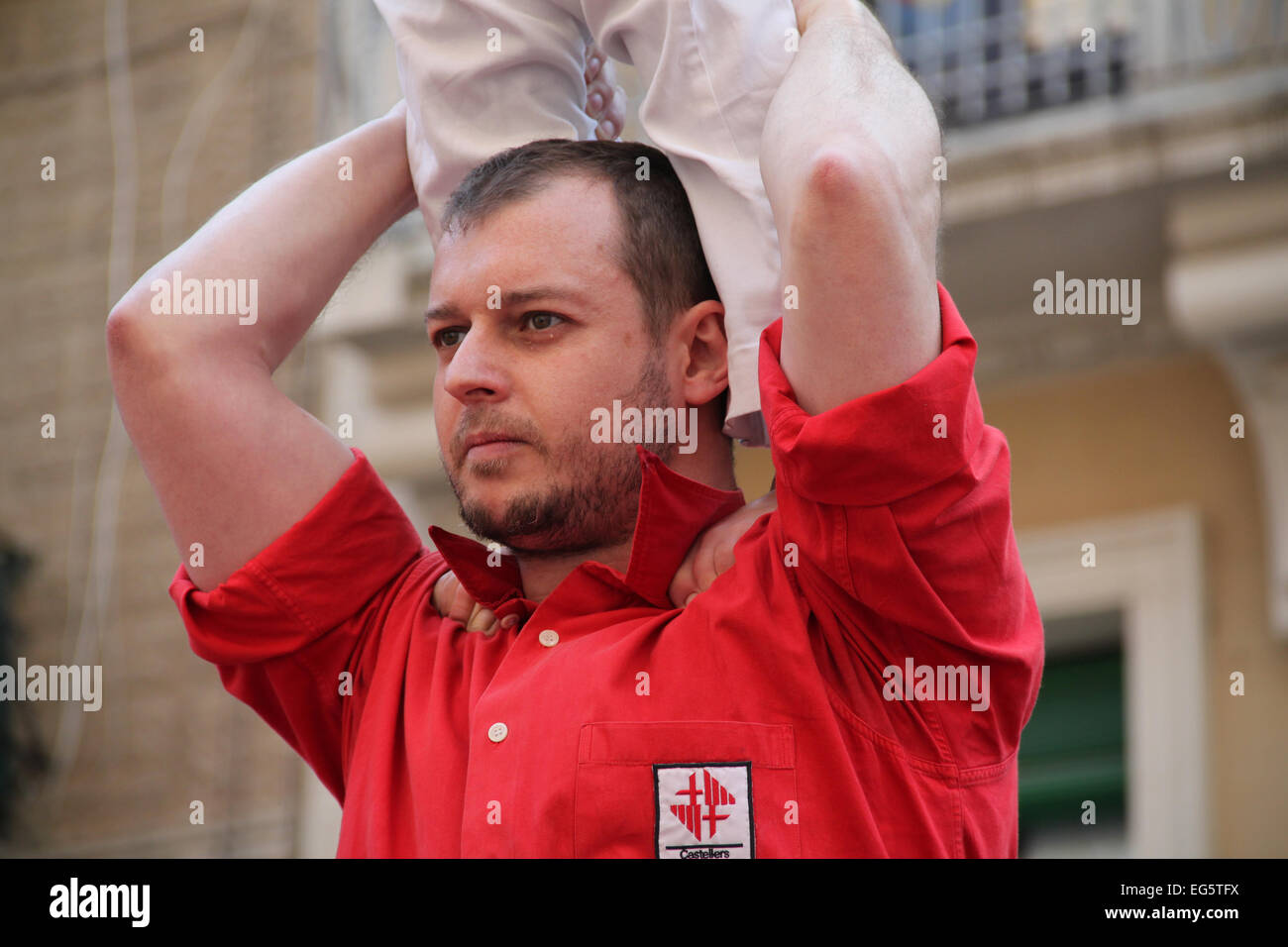 Castell, human tower catalonia hi-res stock photography and images - Alamy