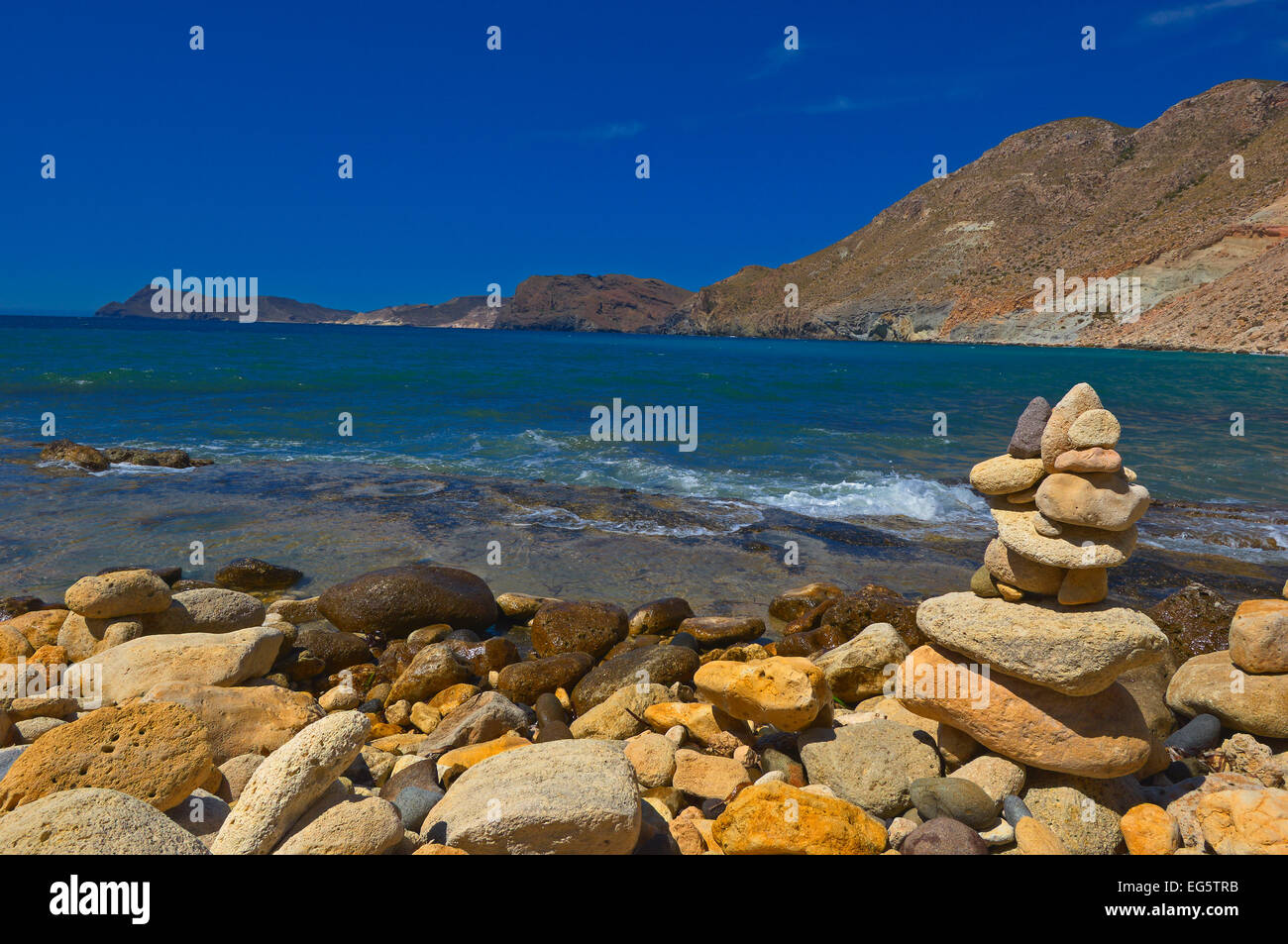 Cabo de Gata, Cala San Pedro, Beach, Biosphere Reserve, Cabo de Gata ...