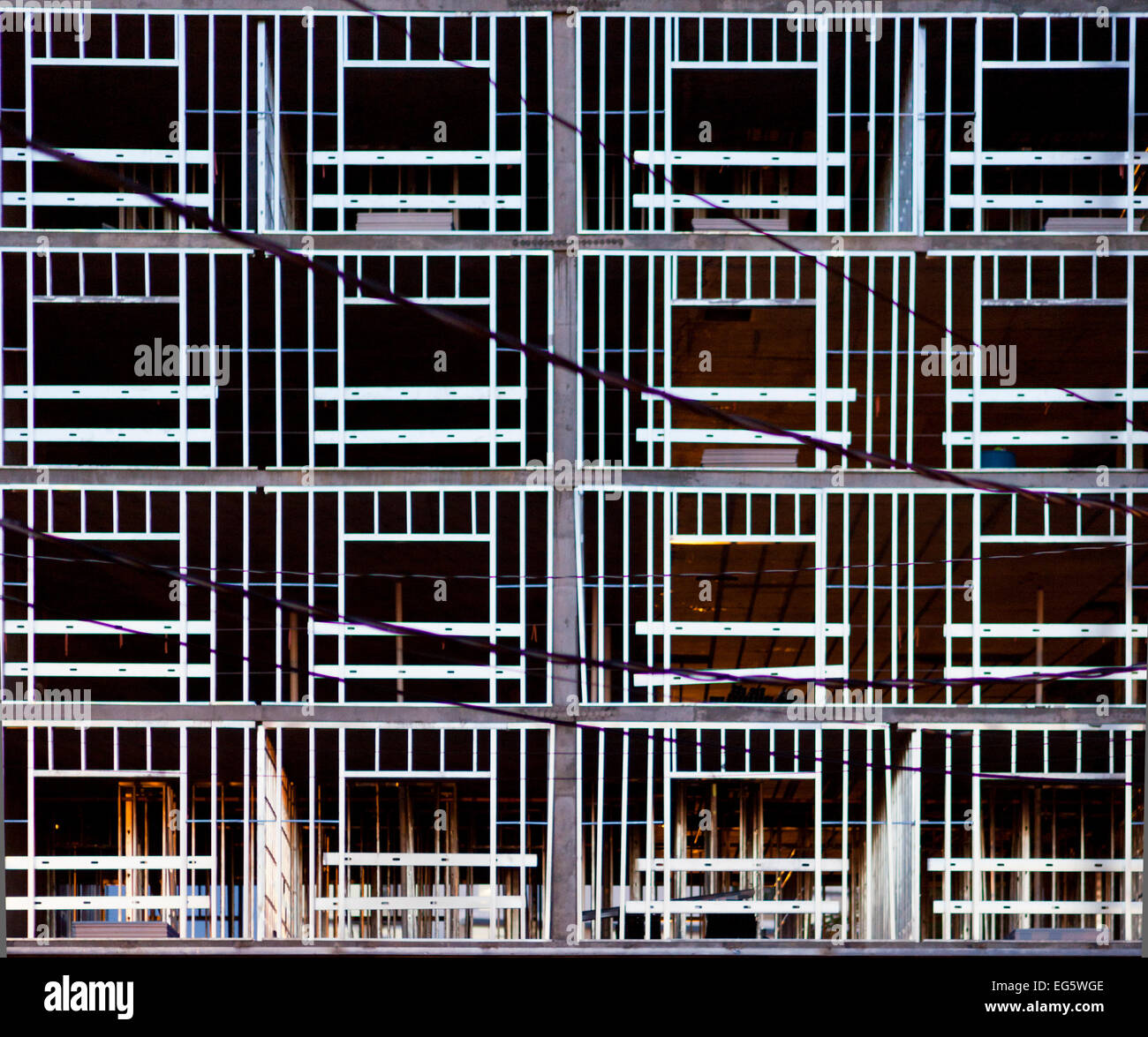 Framework of a new building Stock Photo - Alamy