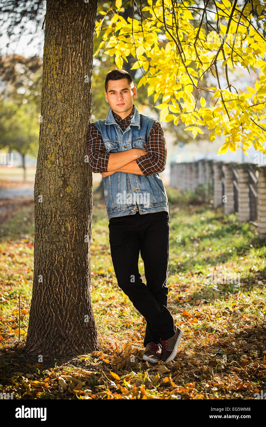 Man stands in green hi-res stock photography and images - Alamy