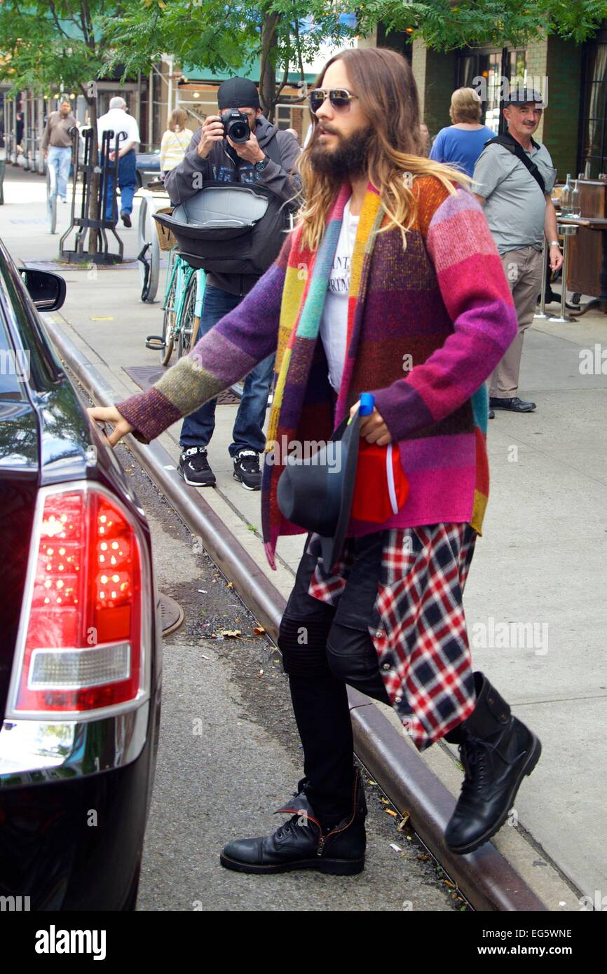 Jared Leto leaving a hotel in New York City Featuring: Jared Leto Where ...