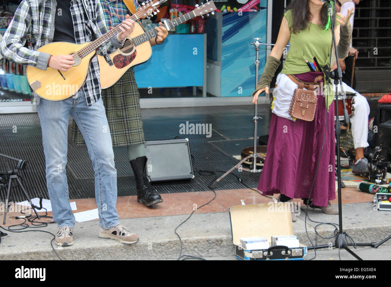 Artists perform in the street Stock Photo - Alamy