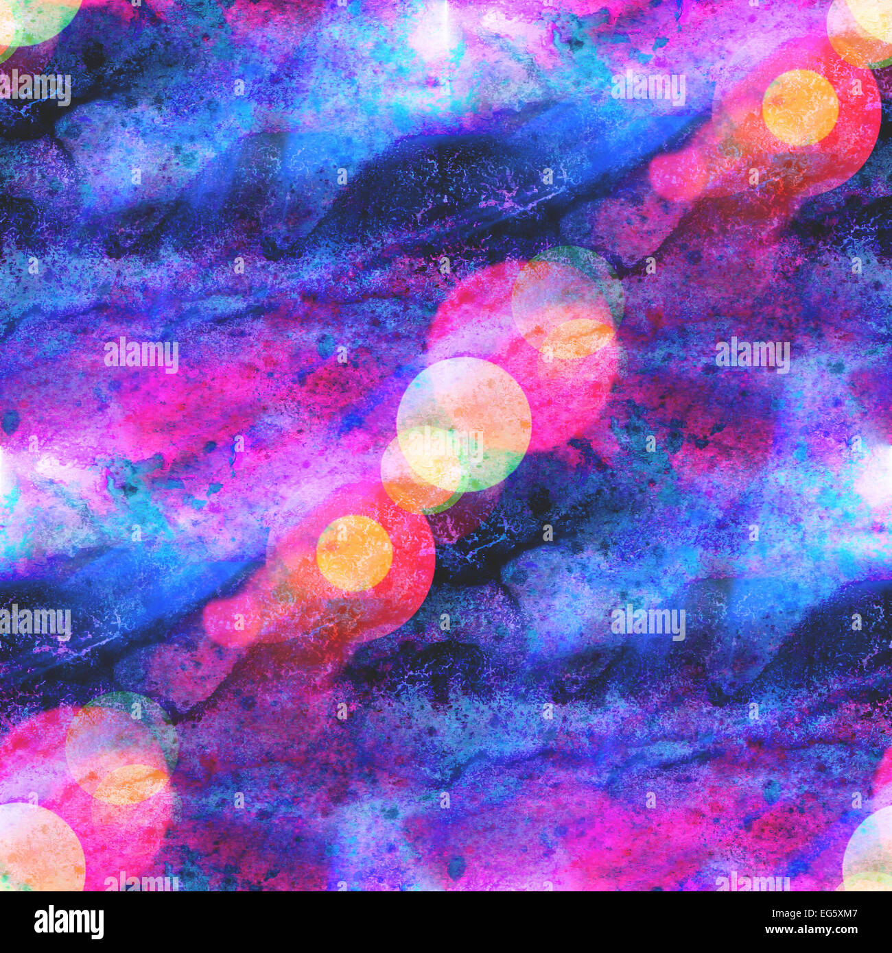 bokeh seamless background hand art watercolour pink blue brush Stock ...