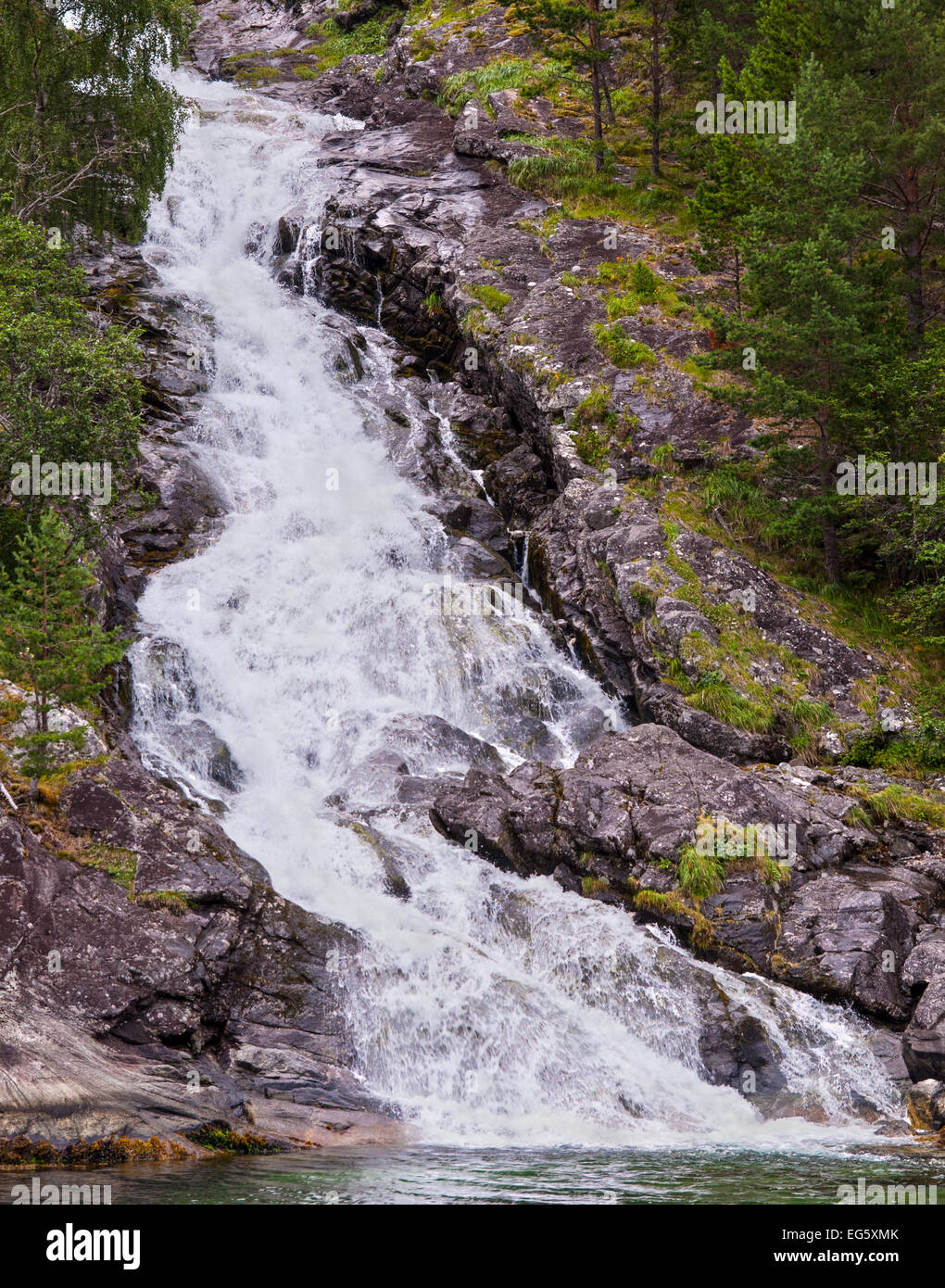 Beautiful waterfall in Norway Stock Photo - Alamy