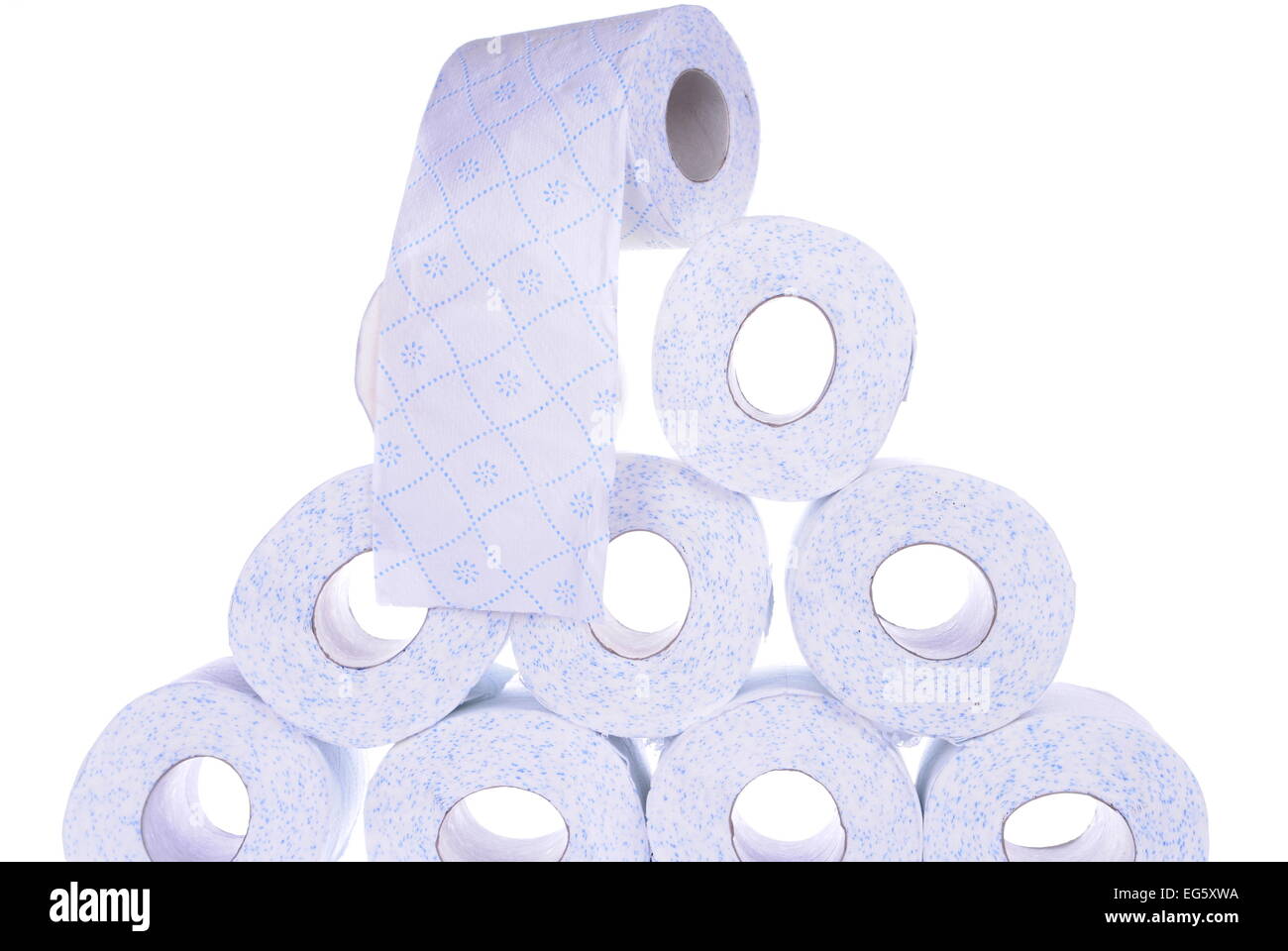 stack of toilet paper rolls, isolated on white background Stock Photo ...