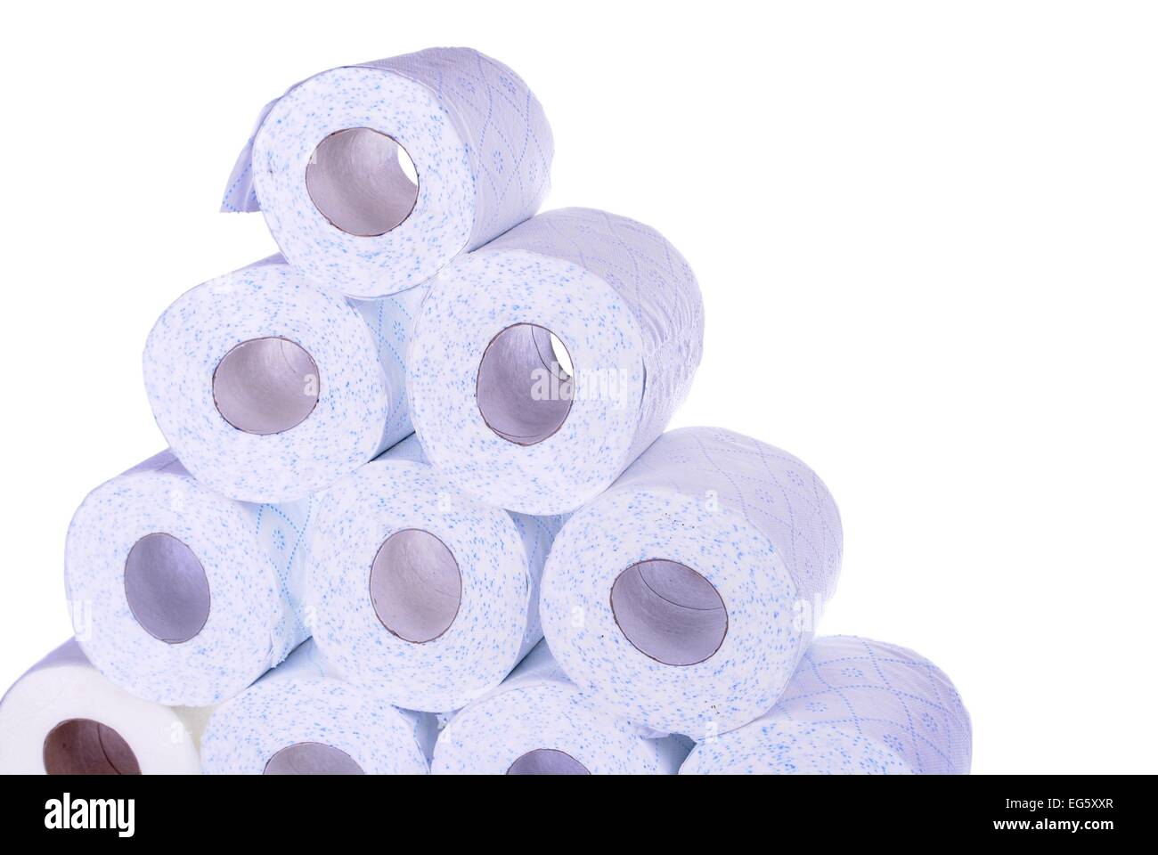 stack of toilet paper rolls, isolated on white background Stock Photo ...