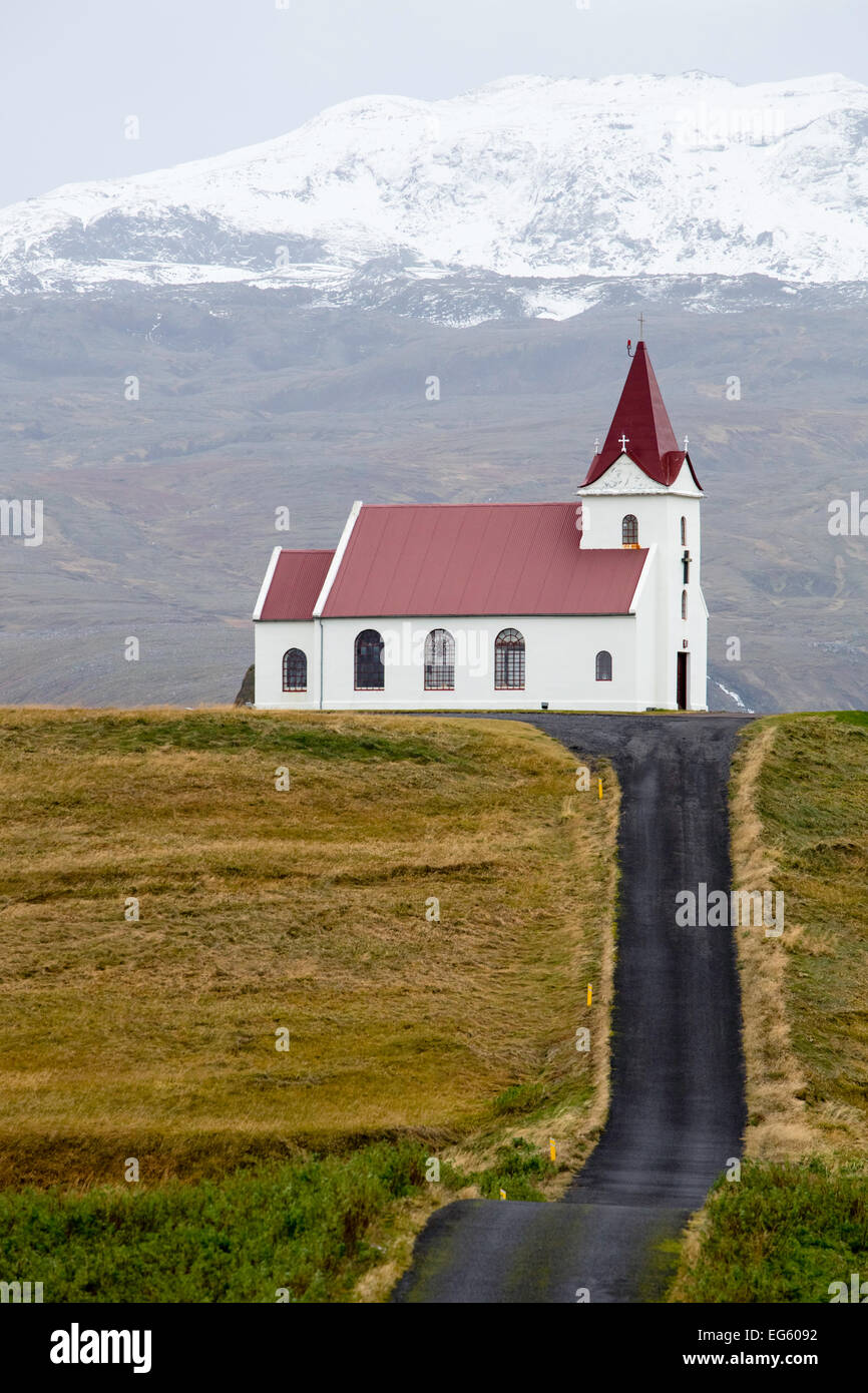 Isolated church Snaefellsnes Iceland Stock Photo - Alamy