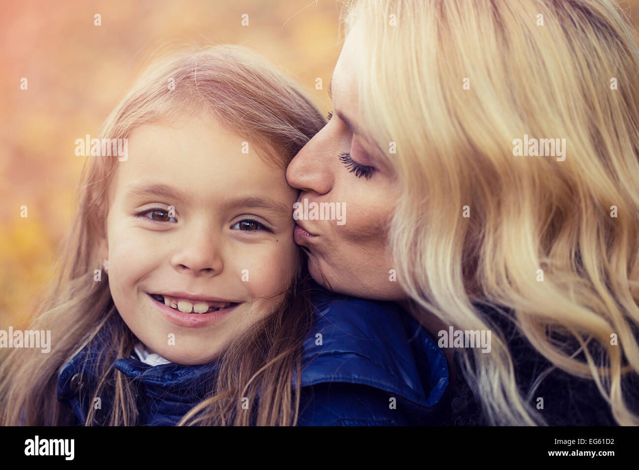 autumn mom mother daughter family child park baby happy people nature ...