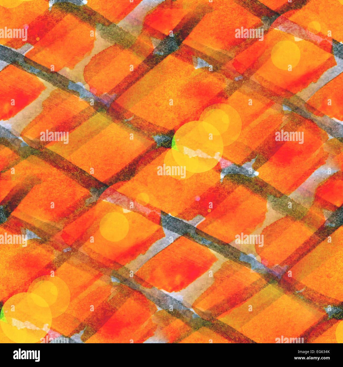 bokeh abstract yellow gray grid watercolor art seamless texture Stock ...