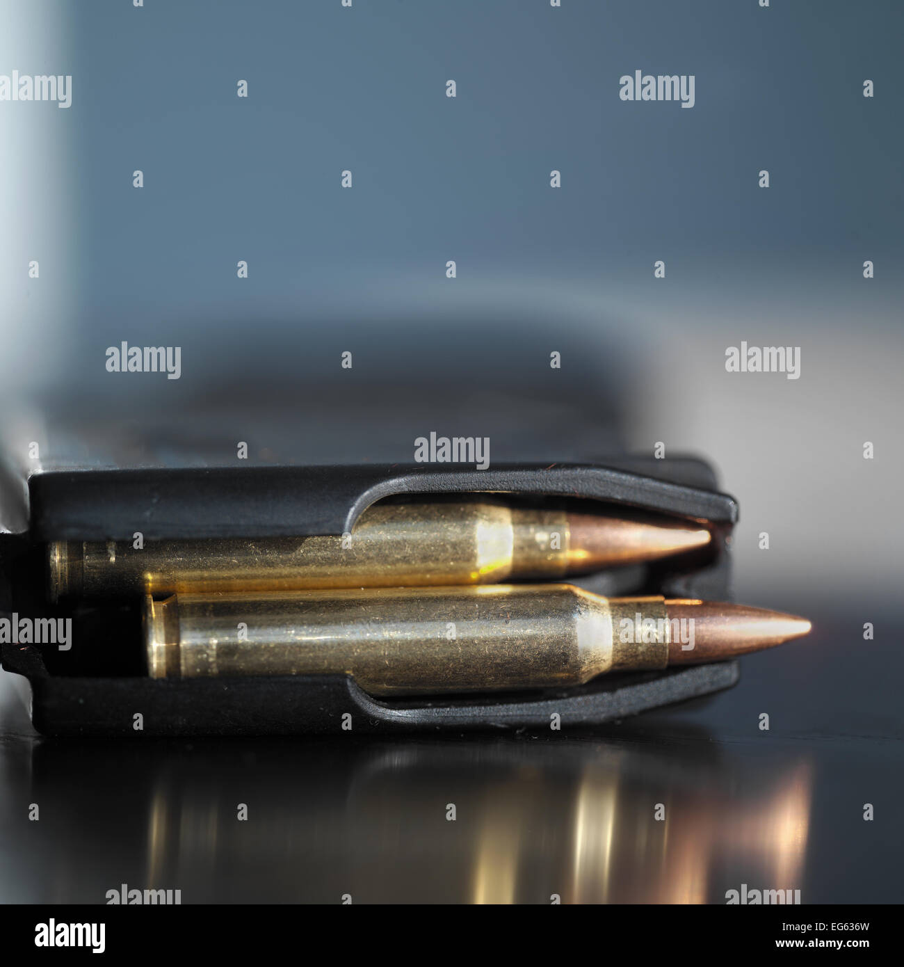 Bullets in a Magazine Stock Photo - Alamy