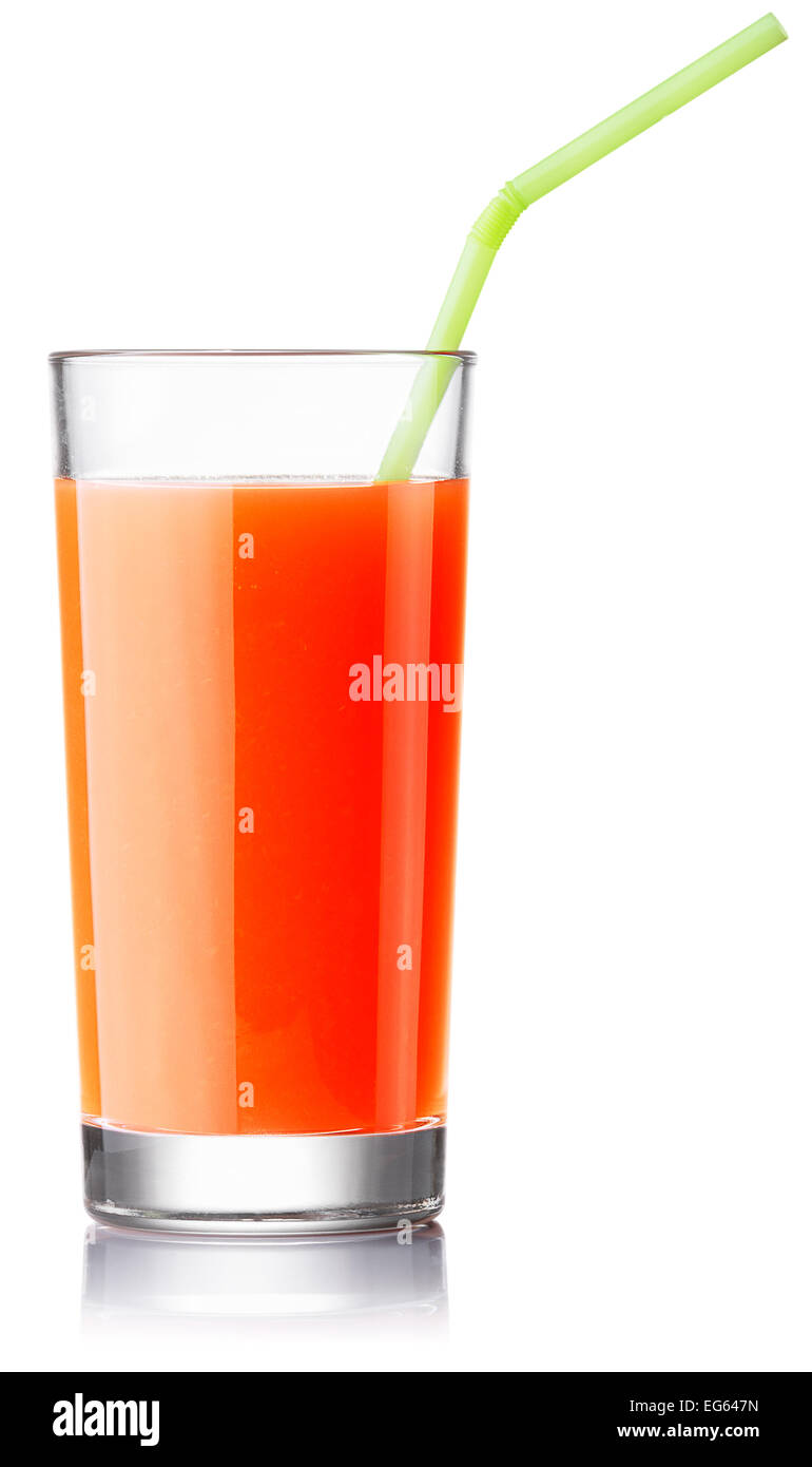 A glass of fresh orange juice with a straw hi-res stock photography and ...