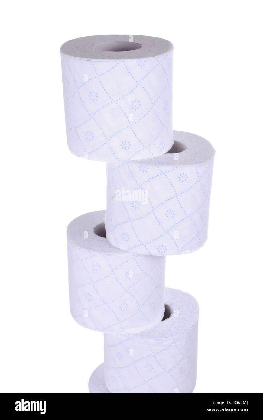 stack of toilet paper rolls, isolated on white background Stock Photo ...